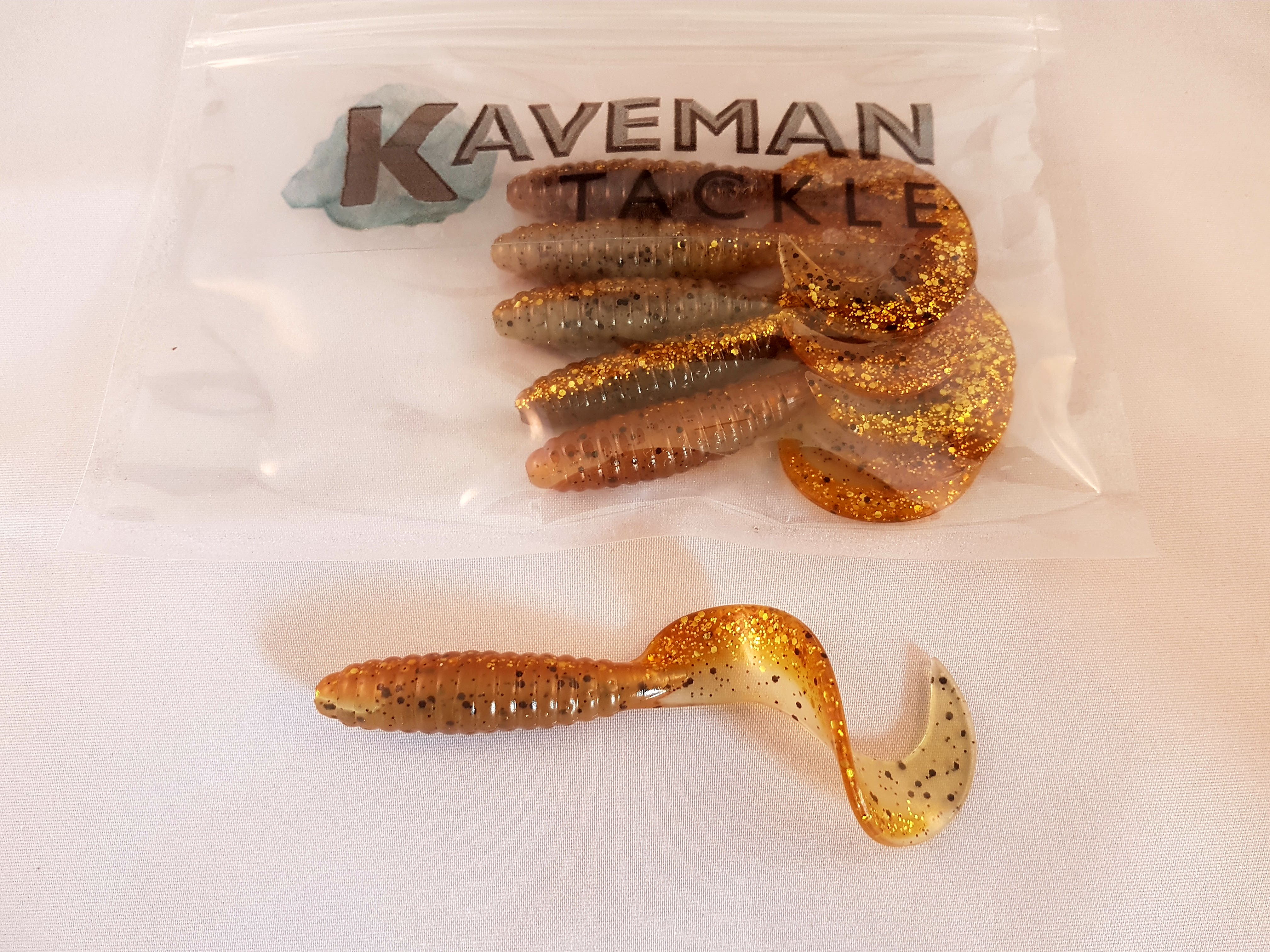 Grub Curly tail soft bait 4″ – Kaveman Tackle